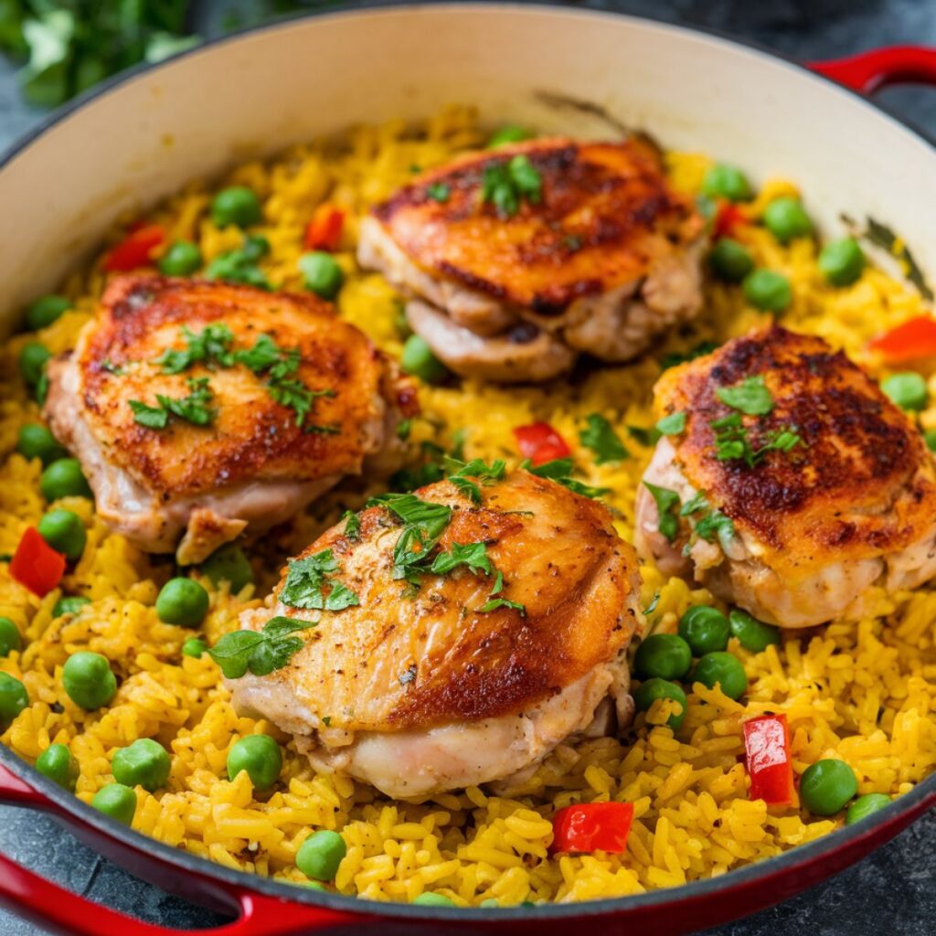 Easy One-Pot Chicken and Yellow Rice Recipe for Dinner
