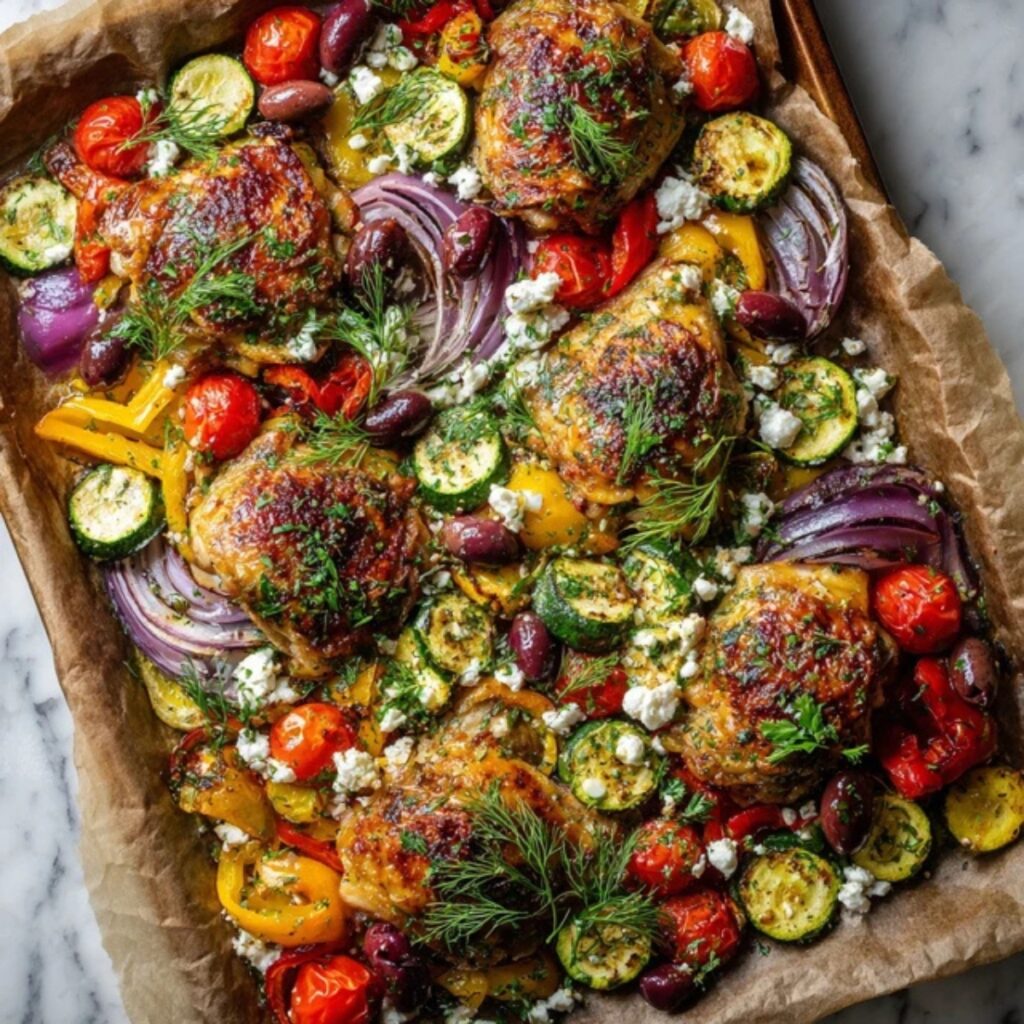Perfect Sheet Pan Mediterranean Chicken Recipe in just 30 Min