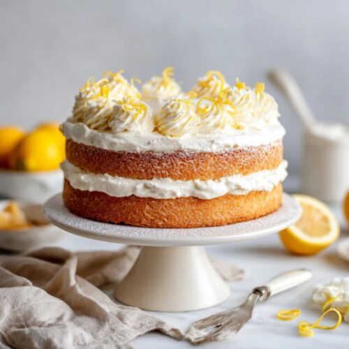 Easy Perfect Fluffy Lemon Cloud Cake Recipe in 4 Steps!
