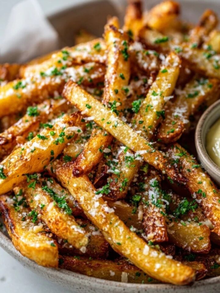 Easy Garlic Parmesan Fries Recipe in just 30 minutes!